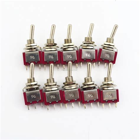 Wholesale Pcs Red Pin Position ON OFF ON SPDT Mini Momentary Toggle Switch Automatic
