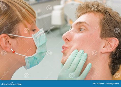 The Kissing Doctors Stock Image Image Of Funny Female