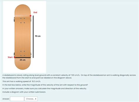 Solved A Skateboard Is Slowly Rolling Along Level Ground Chegg Com