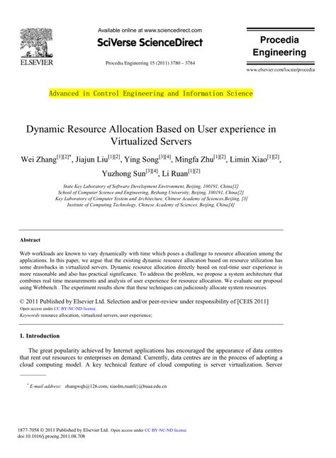 Pdf Dynamic Resource Allocation Based On User Experience In Virtualized Servers