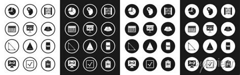 Set Abacus Chalkboard Calculator Graph Schedule Chart Diagram