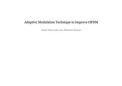 pdf adaptive modulation technique to improve ofdm dokumen tips
