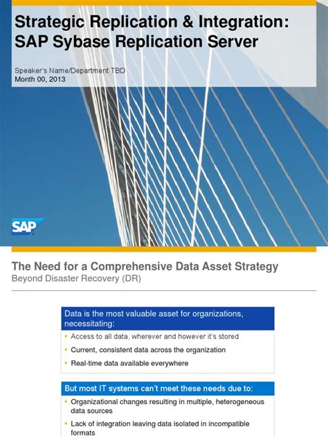 Strategic Replication And Integration Sap Sybase Replication Server Pdf Replication