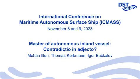 Pdf Master Of Autonomous Inland Vessel Contradictio In Adjecto