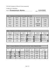 ECE LAB Worksheet ANSWER Pdf ECE Foundations Of Electric Circuits Laboratory