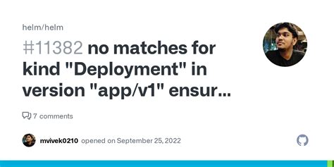 No Matches For Kind Deployment In Version App V Ensure CRDs Are Installed First Issue