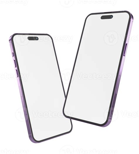 Realistic Smartphone Display Device Screen Template For Infographics
