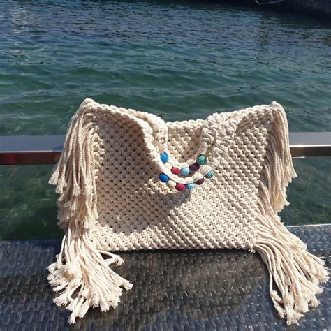 Macrame Fringe Bag Etsy