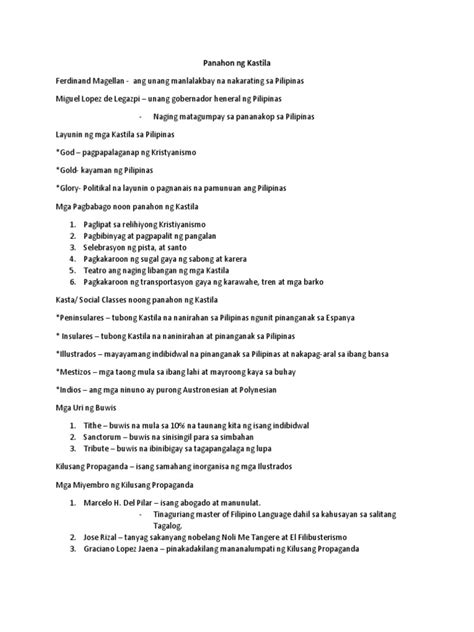 Panahon Ng Kastila Pdf