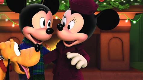 Mickey And Minnie Mouse With Pluto Wallpaper Cartoon Wallpapers