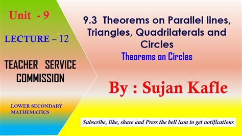 93 Theorems On Circles Sujan Kafle Youtube