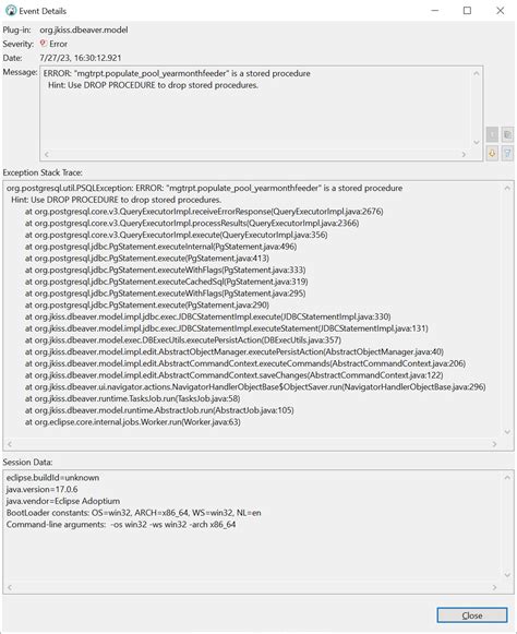 Cannot Easily Drop Stored Procedure In Yellowbrick · Issue 20725 · Dbeaverdbeaver · Github