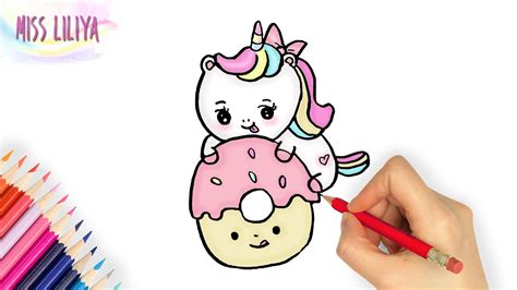 Як намалювати єдинорога на пончику Малюємо єдинорога на пончику Youtube