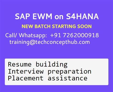 Tech Concept Hub It Training Institute On Linkedin Saptraining Sapewmtraining Sapewm