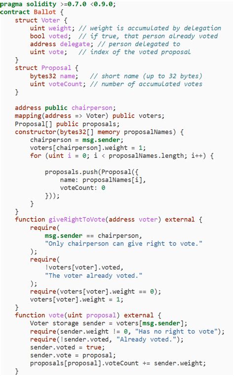 Voting Contract Example Written In Solidity Ethereum 2021 Download Scientific Diagram