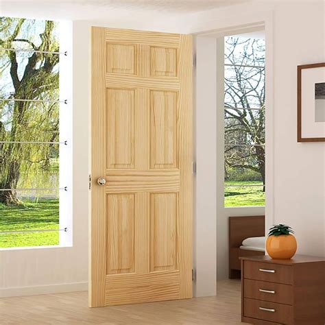 Modern Internal 6 Panel Door Design For Smart Home Aesthetics