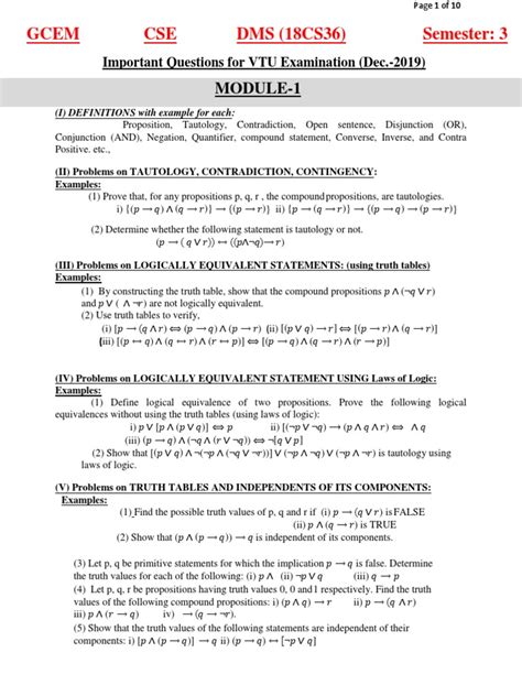 Dms Imp Questions Vtu Exam Pdf Vertex Graph Theory Theoretical Computer Science