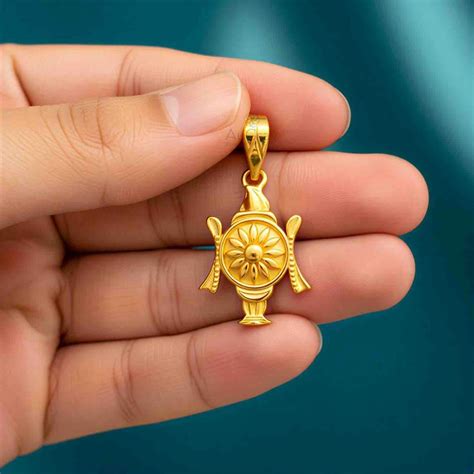 Sacred Sudarshana Chakra Gold Pendant