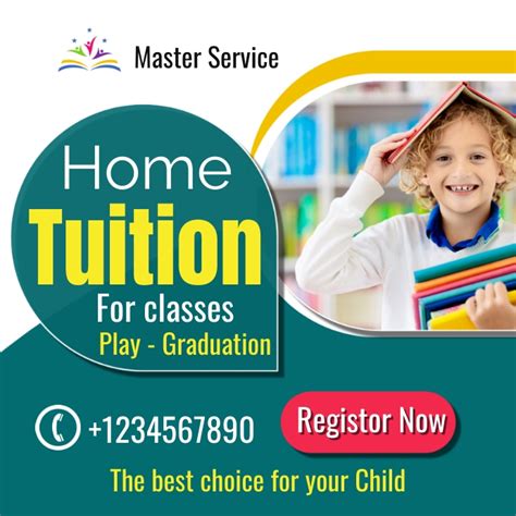 Online Tutoring And Home Tuition Centers Template Postermywall
