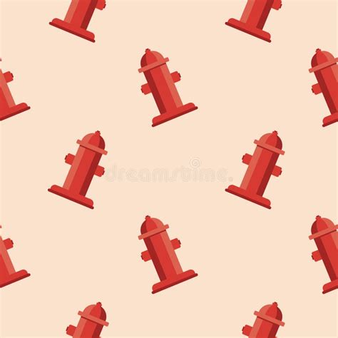 Water Hydrant Seamless Pattern Vector Illustration Stock Vector
