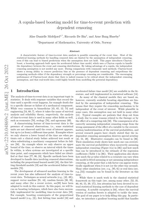 Pdf A Copula Based Boosting Model For Time To Event Prediction With