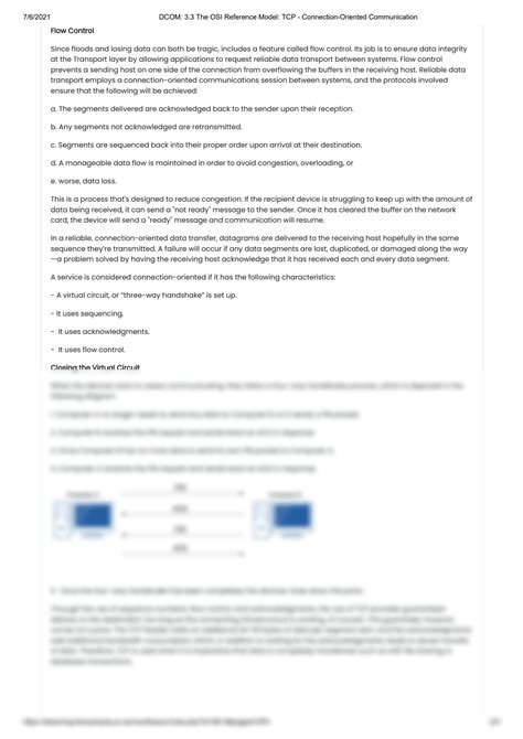 Solution Dcom 3 3 The Osi Reference Model Tcp Connection Oriented