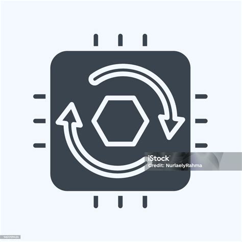 Icon Temporal Cycle Consistency Related To Machine Learning Symbol Glyph Style Simple Design
