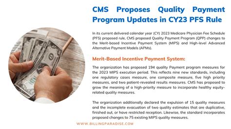 ppt quality payment program updates proposed by cms cy23 pfs rule