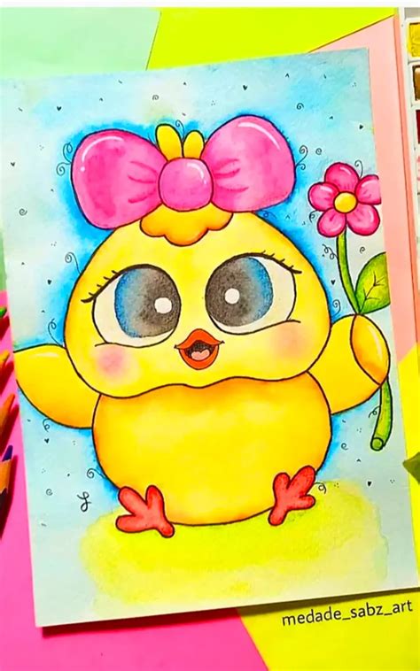 ایده های خلاقانه برای نقاشی جوجه فانتزی ساده کودکان ماگرتا