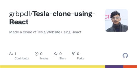 github grbpdl tesla clone using react made a clone of tesla website
