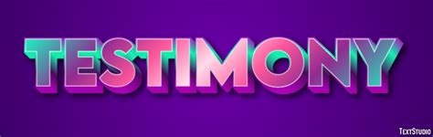 Testimony Text Effect And Logo Design Word