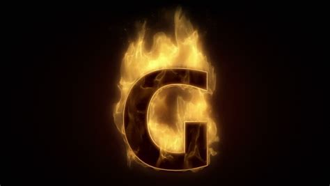 Letter G On Fire Stock Footage Video 1034779 Shutterstock