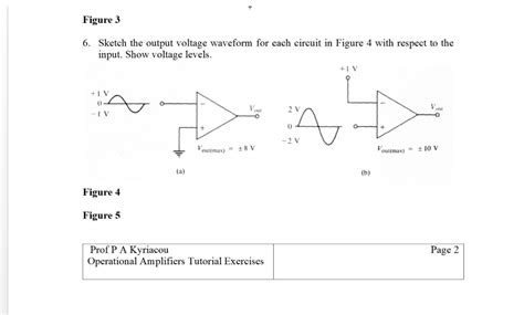 Solved Sketch The Output Voltage Waveform For Each Chegg