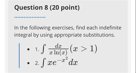 solved question 8 20 ﻿point ﻿in the following exercises