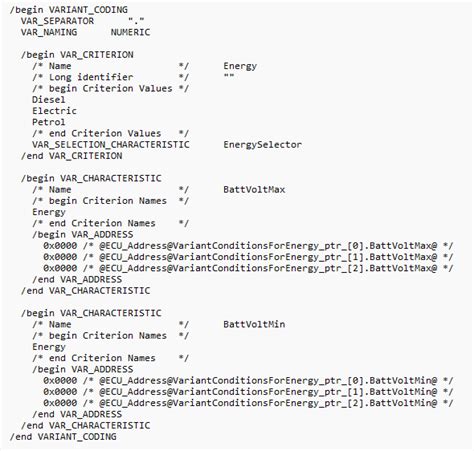 Generate Variant Coding Section In Asap2 File Matlab And Simulink