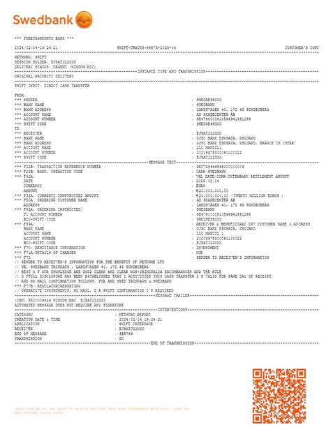Swift Automated Swedbank Pdf Payments Economies