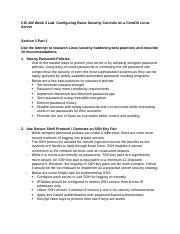 Securing CentOS Linux Server Best Practices Course Hero