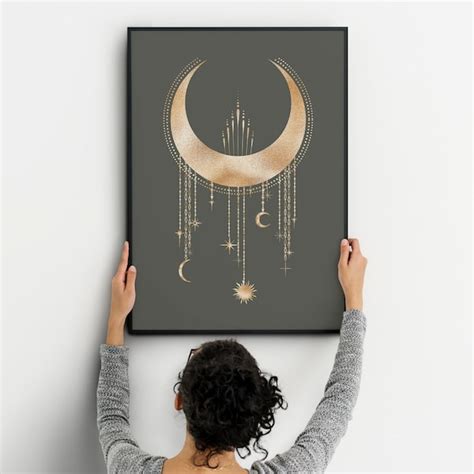 Moon Poster Etsy