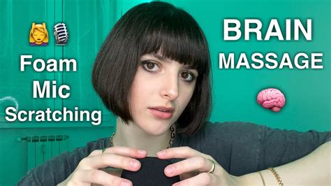 ASMR BRAIN MELTING🧠 Mic Scratching with Foam Cover: Brain Massage🎙🧽 - YouTube
