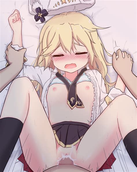 Flasurge Nagant Revolver Girls Frontline Girls Frontline Highres 1girl Bed Blonde Hair