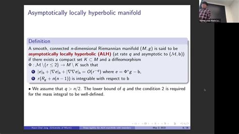 Hyun Chul Jang Mass Rigidity For Asymptotically Locally Hyperbolic Manifolds With Boundary