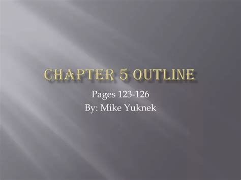 Ppt Chapter 5 Outline Powerpoint Presentation Free Download Id1922314