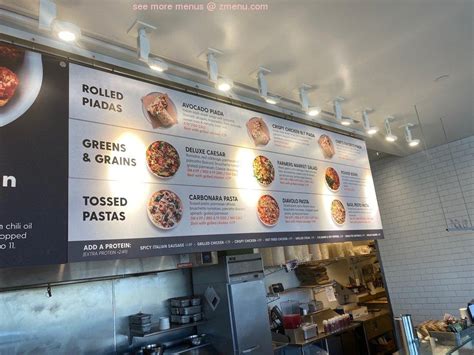 Menu At Piada Italian Street Food Restaurant Woodbury