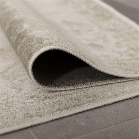 Dun Vloerkleed Met Anti Slip Beige Laagpolig Tapijt Omid Vintage