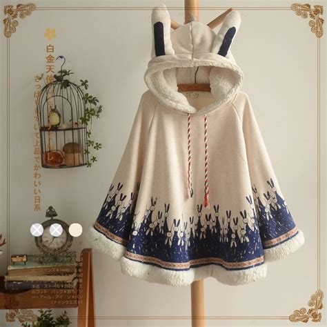 Áo Khoác Cánh Dơi Hình Chú Thỏ Lót Bông Sakurafashionvn