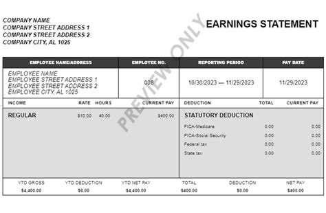Pay Stub Images Real Paystub Examples And Pictures