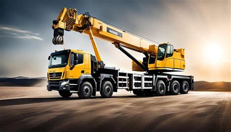 Mobile Crane Lifting Load Premium Ai Generated Image