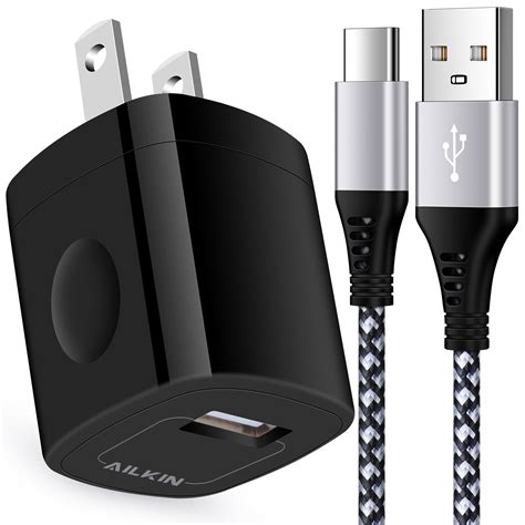 Charger Block Ailkin Usb Wall Charger Block With Android Type C Usb C Charging Cables Ft Usb