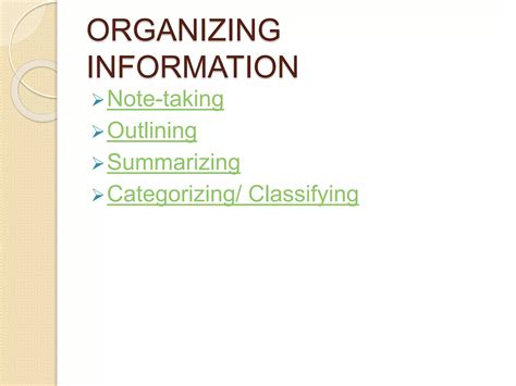Gathering And Organizing Information Developental Reading Pptx
