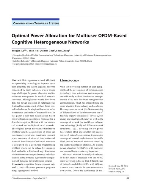 pdf optimal power allocation for multiuser ofdm based cognitive